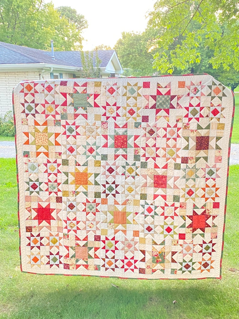 DIGITAL Pattern,country Stars Quilt Pattern Easy Beginner Yardage ...