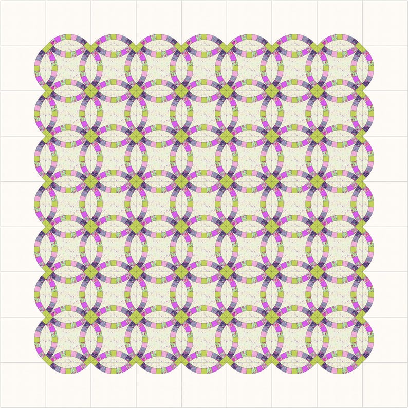 Double Wedding Ring Quilt Pattern, FPP and Templates (PDF) - Etsy