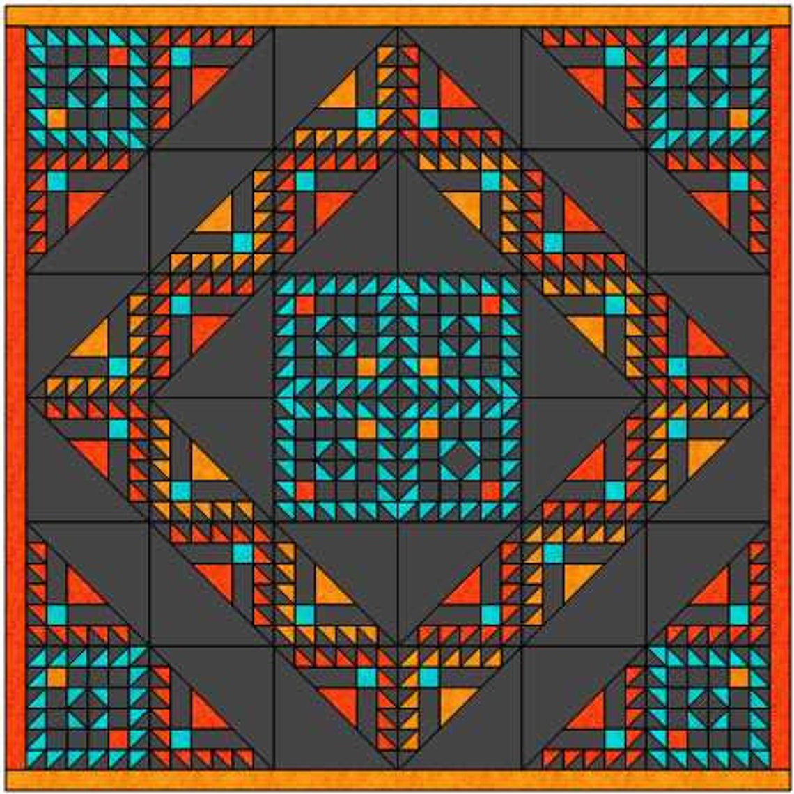 Arizona Quilt Pattern-intermediate Skill Level Quilt Pattern/ PDF ...