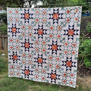 PDF Pattern,country Stars Quilt Pattern Easy Beginner Yardage, Charm ...