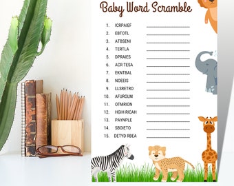 Baby Shower Game Winnie the Pooh Baby Word Scramble (Download Now) - Etsy