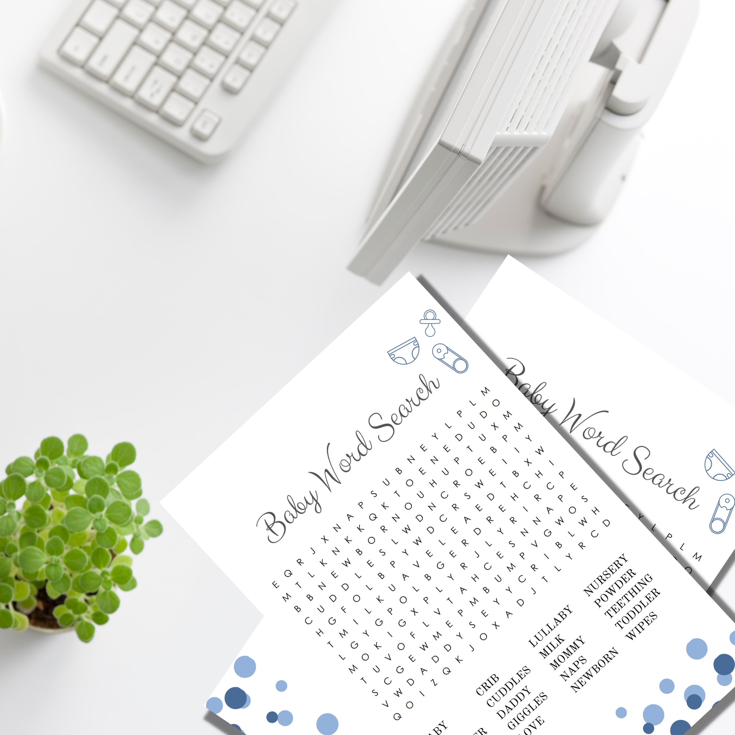 Baby Shower Word Search. Baby Shower Games. Baby Boy. Instant Download ...