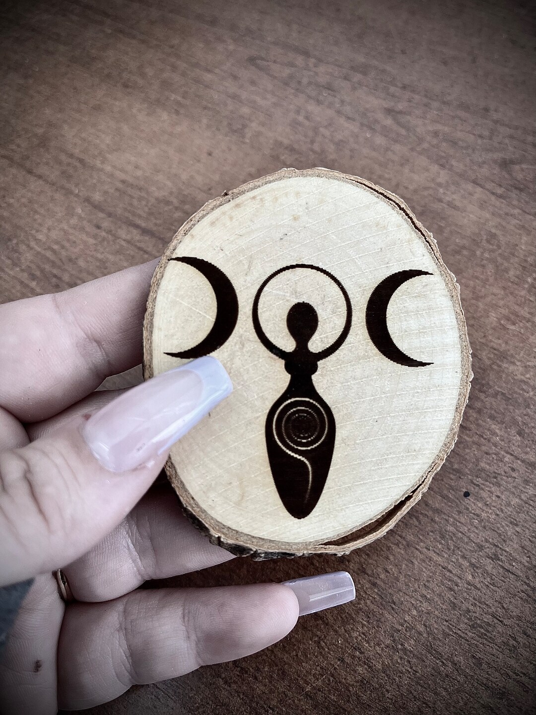 GREAT MOTHER GODDESS - Wicca - Pyrography Plaque for Altar - Etsy