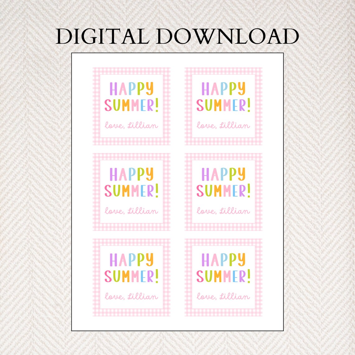 End of School, Teacher Gift, Summer Gift Tags, School's Out, Pink ...