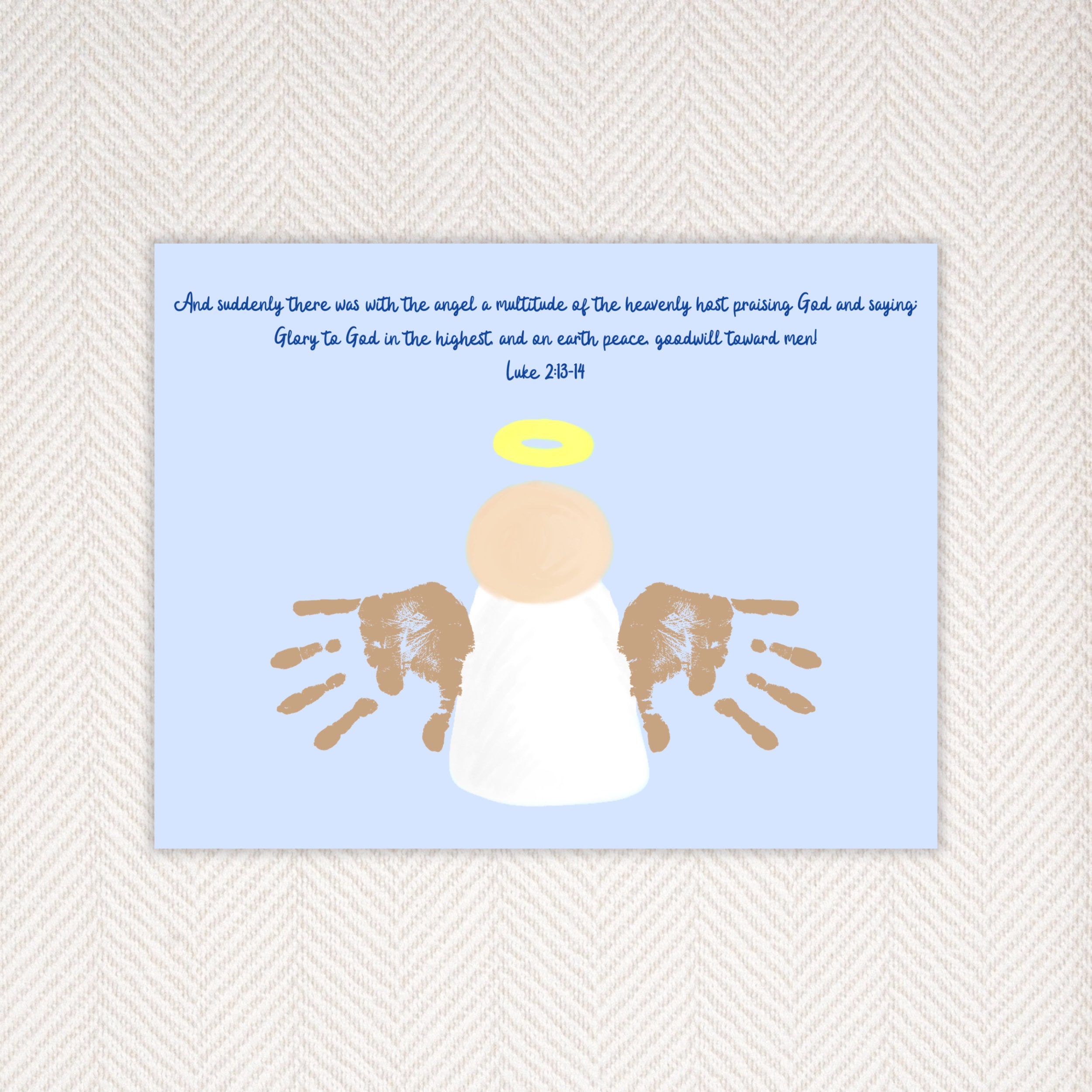Digital Download Christmas Handprint Art, Angel, Baby Jesus, Bible ...