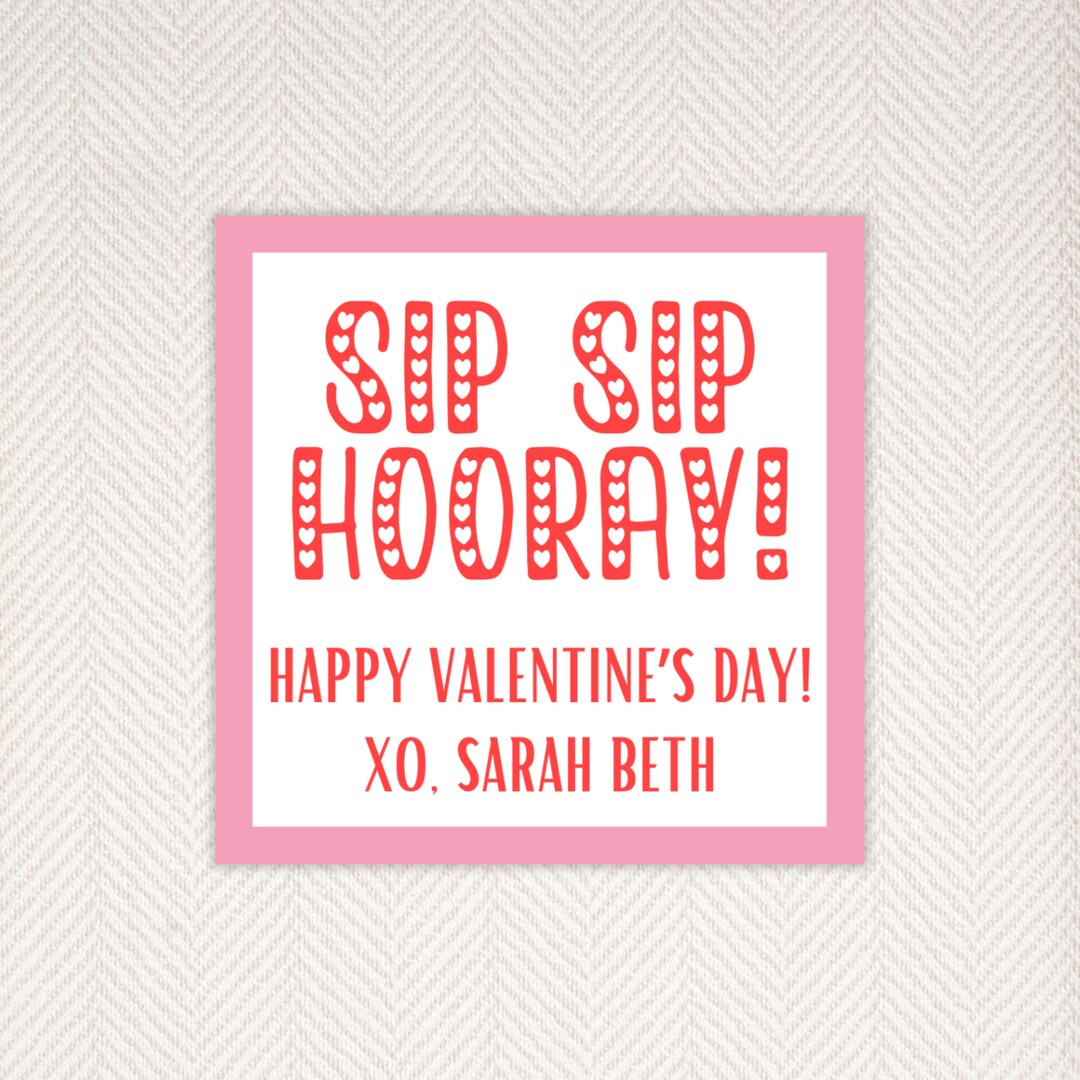 Valentine's Day Gift Tags, Printable Valentine, Valentine's Day Card ...