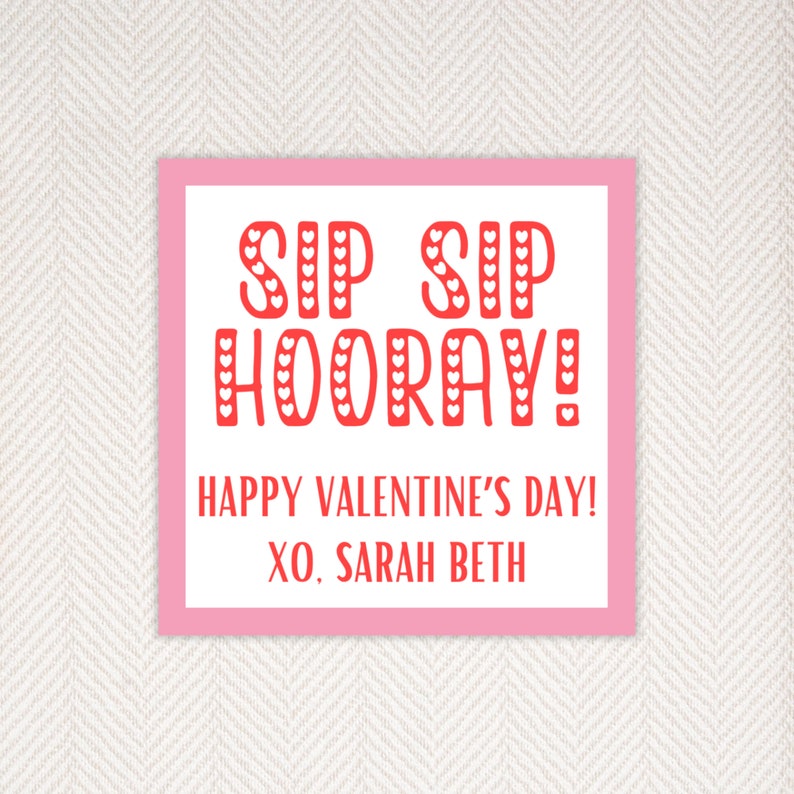 Valentine's Day Gift Tags, Printable Valentine, Valentine's Day Card ...