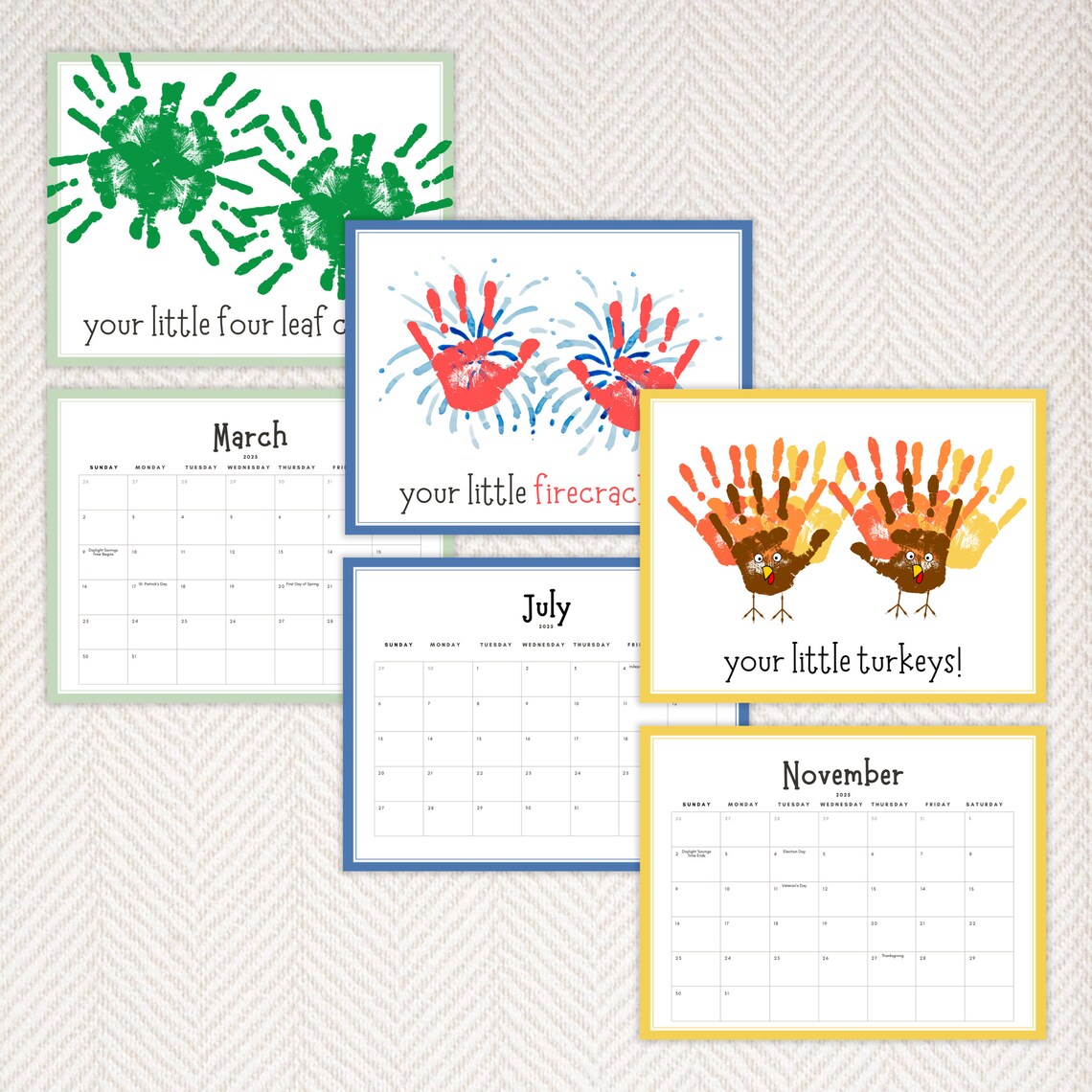 2025 Handprint Calendar, Digital Download, Our Handprint Calendar ...