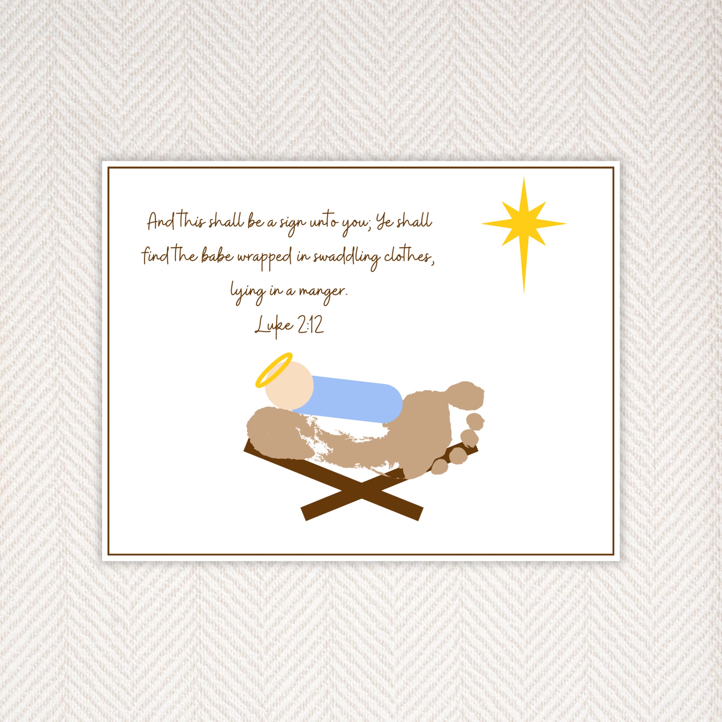 Digital Download Christmas Handprint Art, Nativity, Manger, Baby Jesus ...