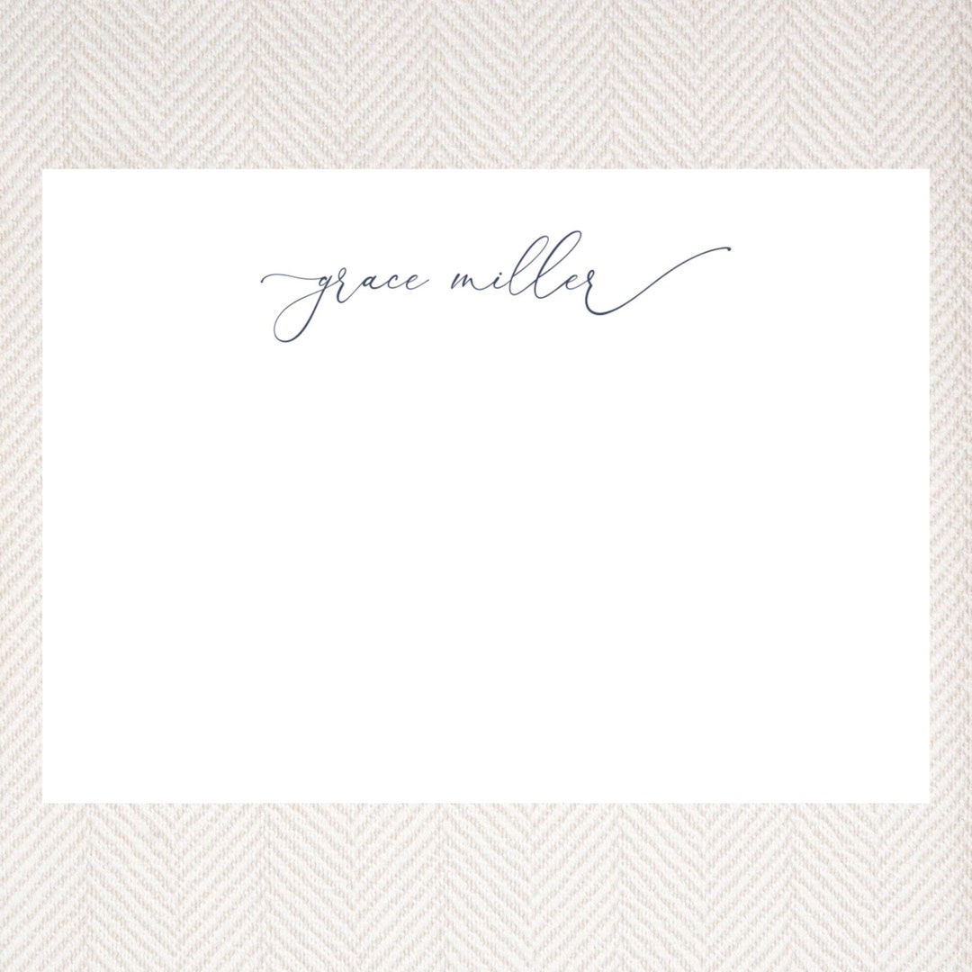 Digital Download Personalized Script Name Notecards, Everyday Notecards ...