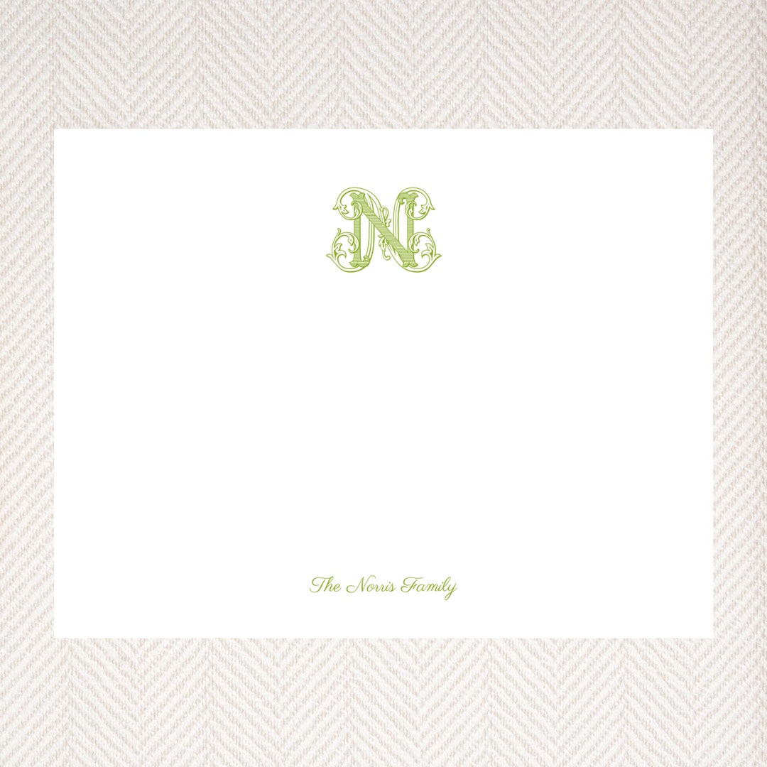 Digital Download Personalized Shuler Monogram Notecard, Everyday ...