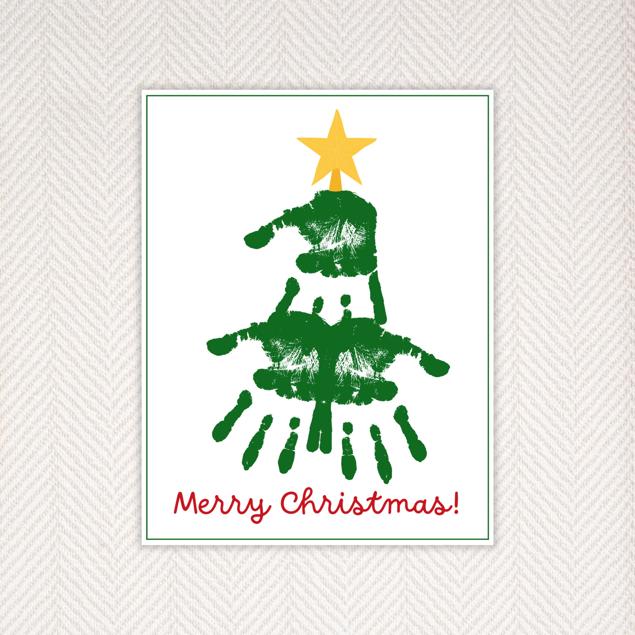 Digital Download Christmas Handprint Art, Christmas Tree, Handprints ...