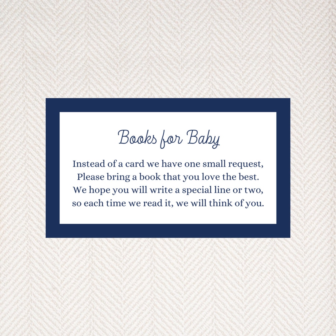 Editable Baby Shower Book Note Baby Shower Book Request - Etsy