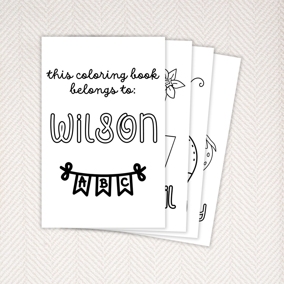 Personalized Abcs Coloring Book, Coloring Pages, Learn Your Abcs ...