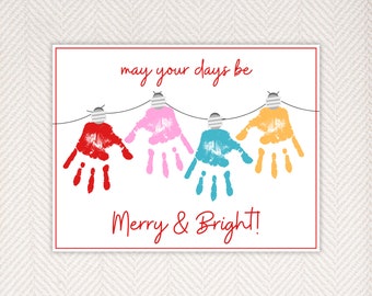 Digital Download Christmas Handprint Art, Christmas Tree, Handprints ...