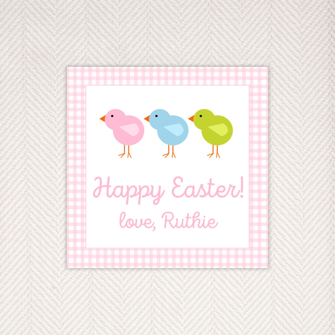 Easter Gift Tags, Printable Easter Tag, Easter Card, Happy Easter ...