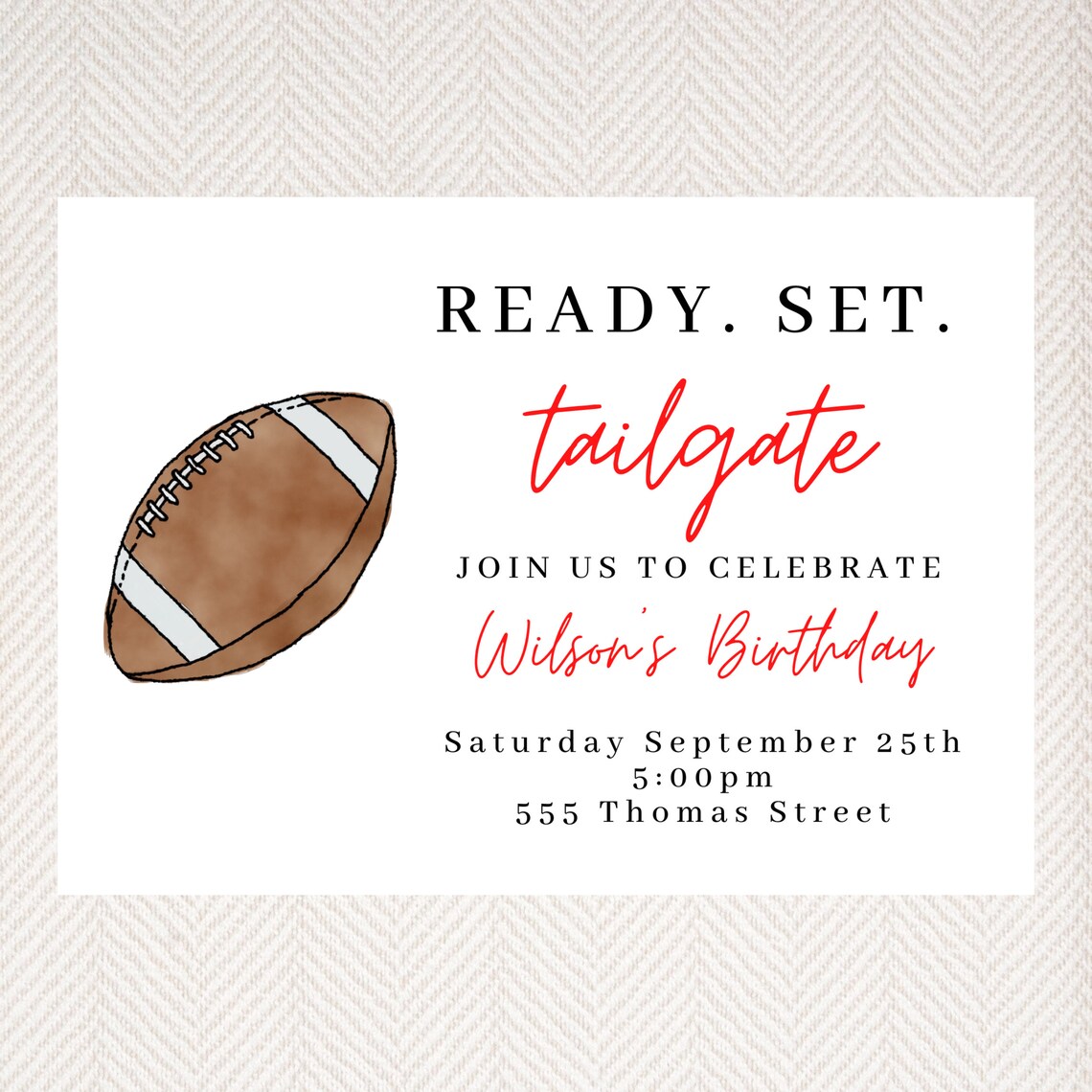 Editable Tailgate Party Invitation, Digital Download, Football Party ...