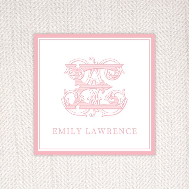 Digital Download Gift Tags, Everyday Gift Tags, Classic Monogram ...