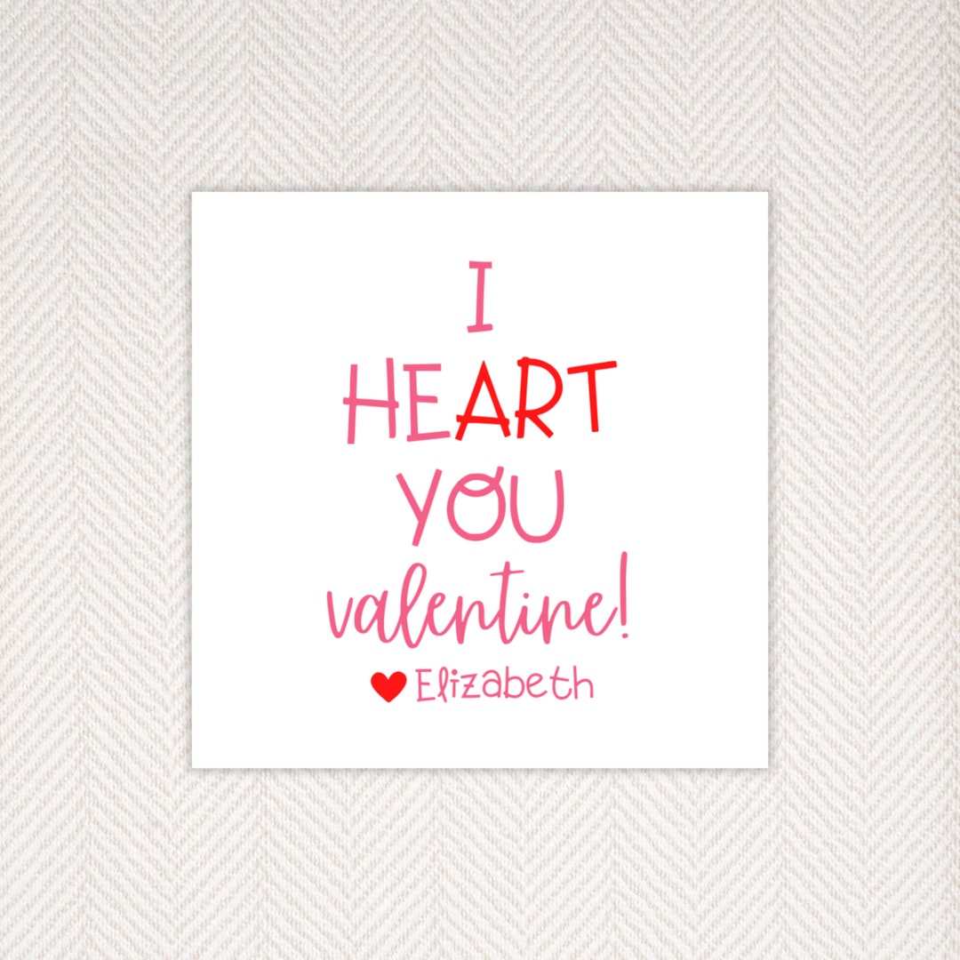 Valentine's Day Gift Tags, Printable Valentine, Valentine's Day Card ...
