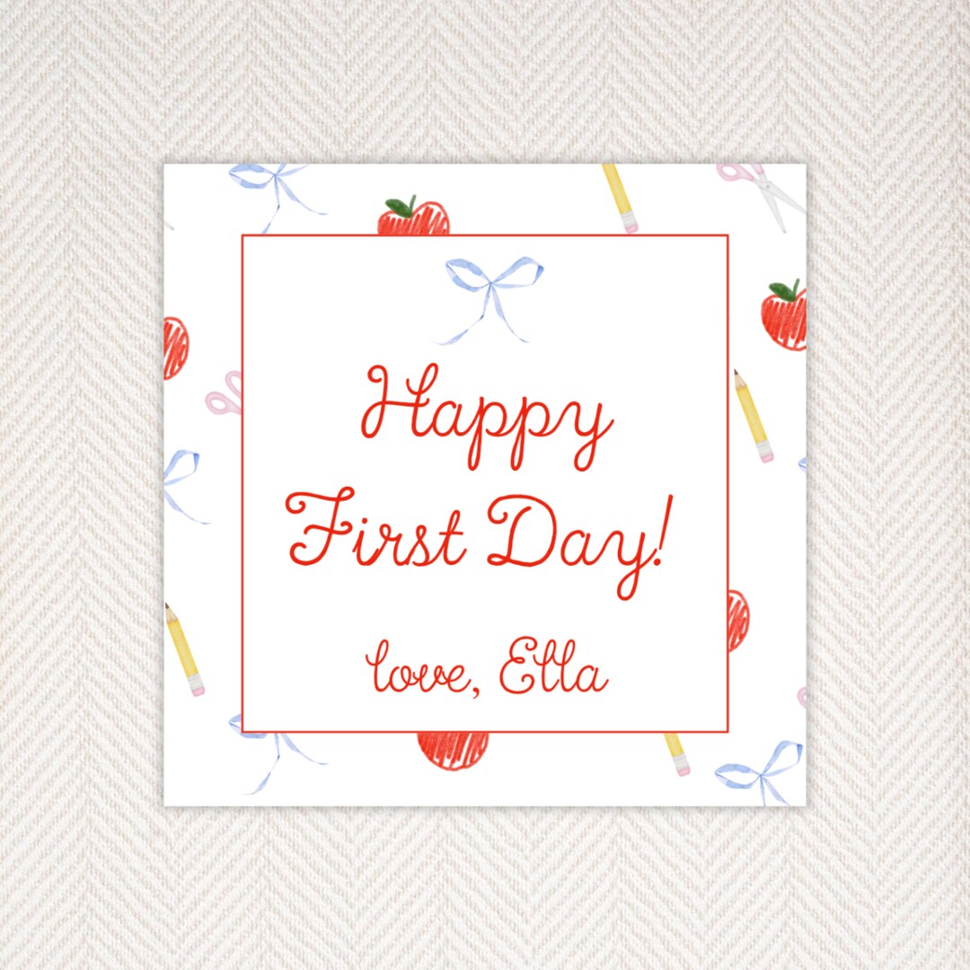 Digital Download Editable Back to School Tags, Kids Gift Tags, Kids ...