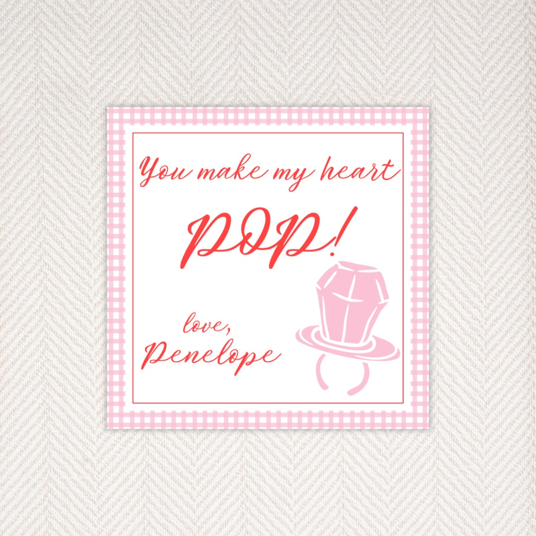 Valentine's Day Gift Tags, Printable Valentine, Valentine's Day Card ...