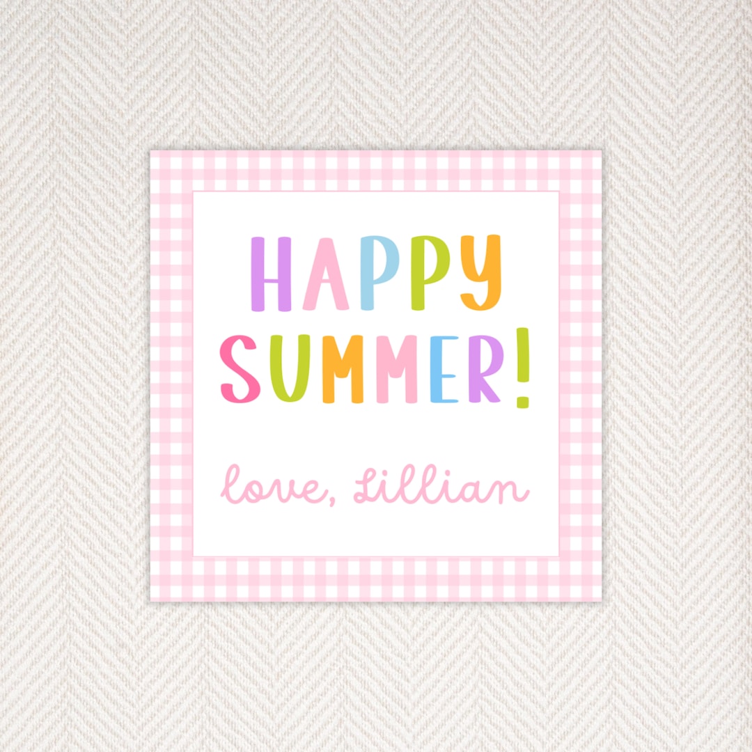 End of School, Teacher Gift, Summer Gift Tags, School's Out, Pink ...