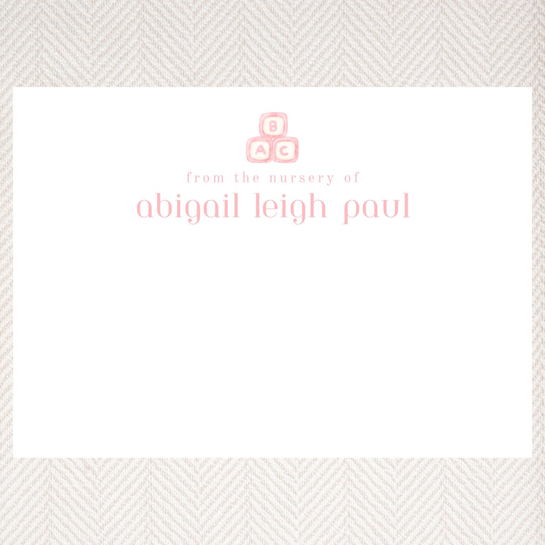 Digital Download Editable From the Nursery of Note, Welcome Baby Notes ...