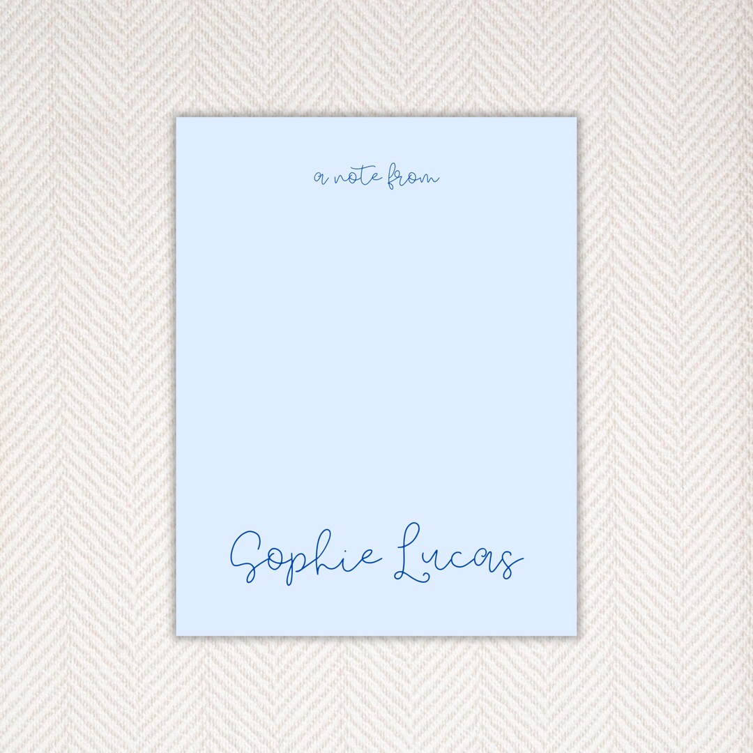 Digital Download Personalized Notepad, Monogram Notepad, A Note From ...