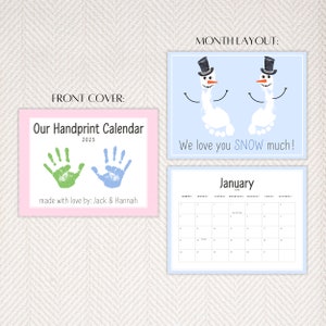 2025 Handprint Calendar, Digital Download, Our Handprint Calendar ...