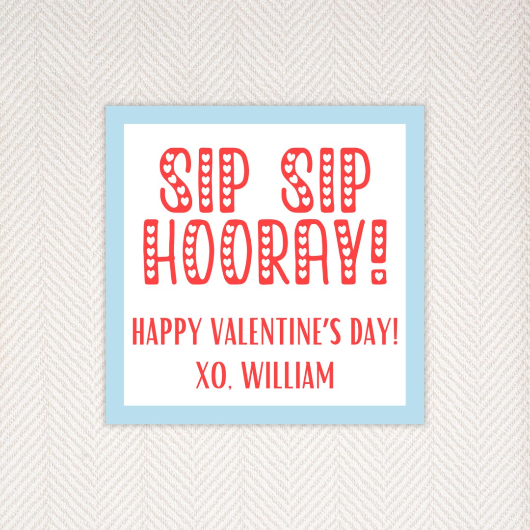 Valentine's Day Gift Tags, Printable Valentine, Valentine's Day Card ...