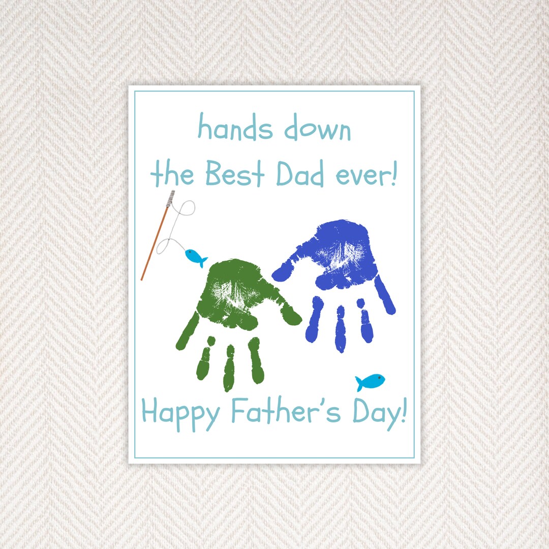 Happy Father's Day, Father's Day Art, Handprint Art, Kids Art, Father's ...