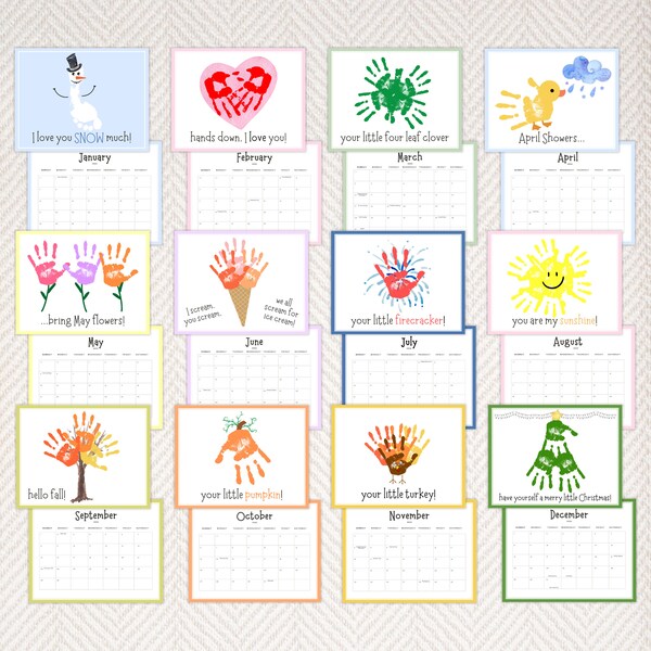 2024 Handprint Calendar - Etsy