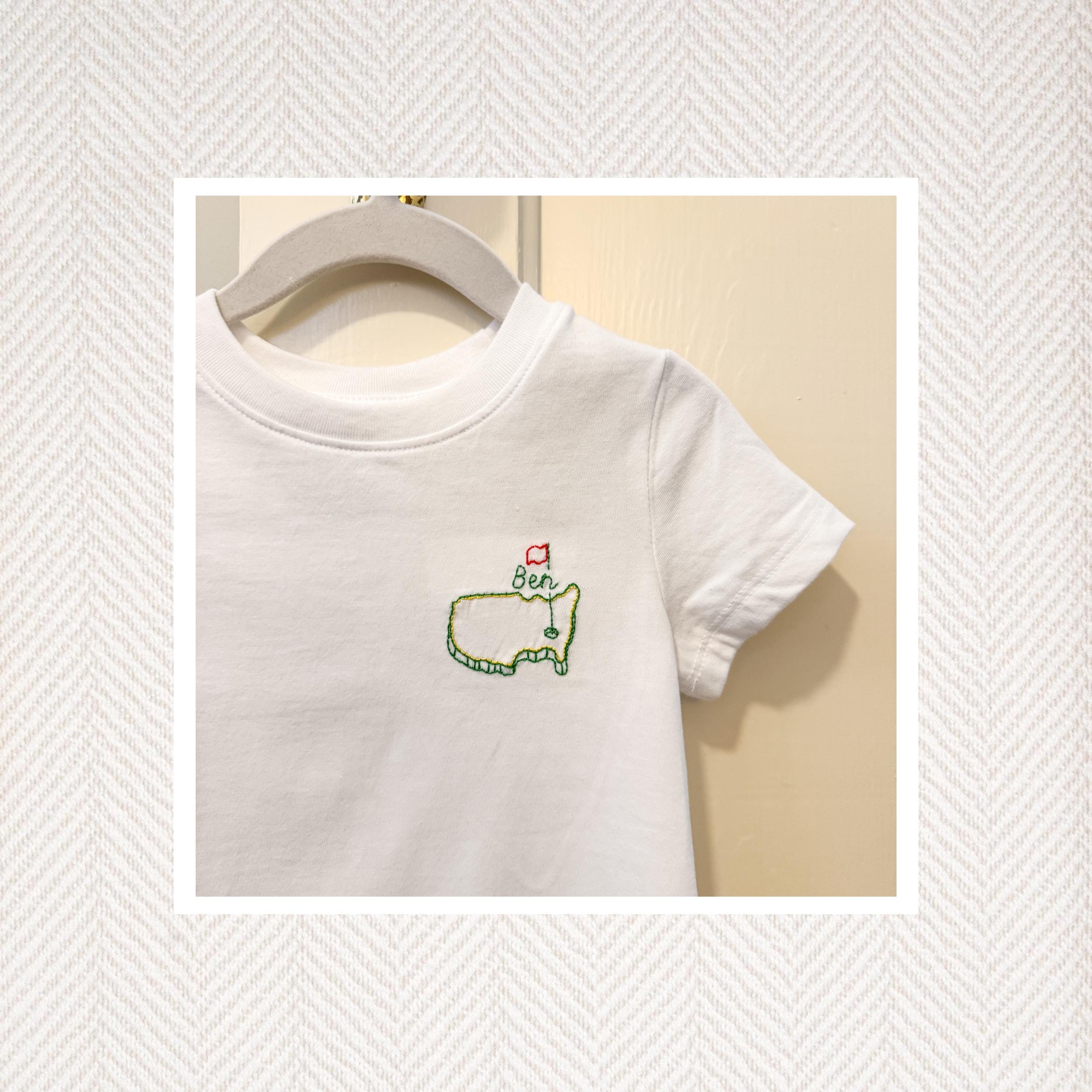 Custom Hand Embroidered Masters Shirt, Hand Stitch, Embroidery, Toddler ...