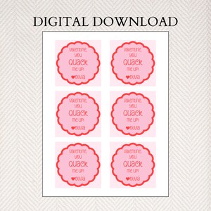 Valentine's Day Gift Tags, Printable Valentine, Valentine's Day Card ...
