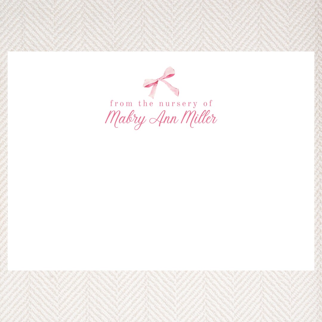 Digital Download Editable From the Nursery of Note, Welcome Baby Notes ...
