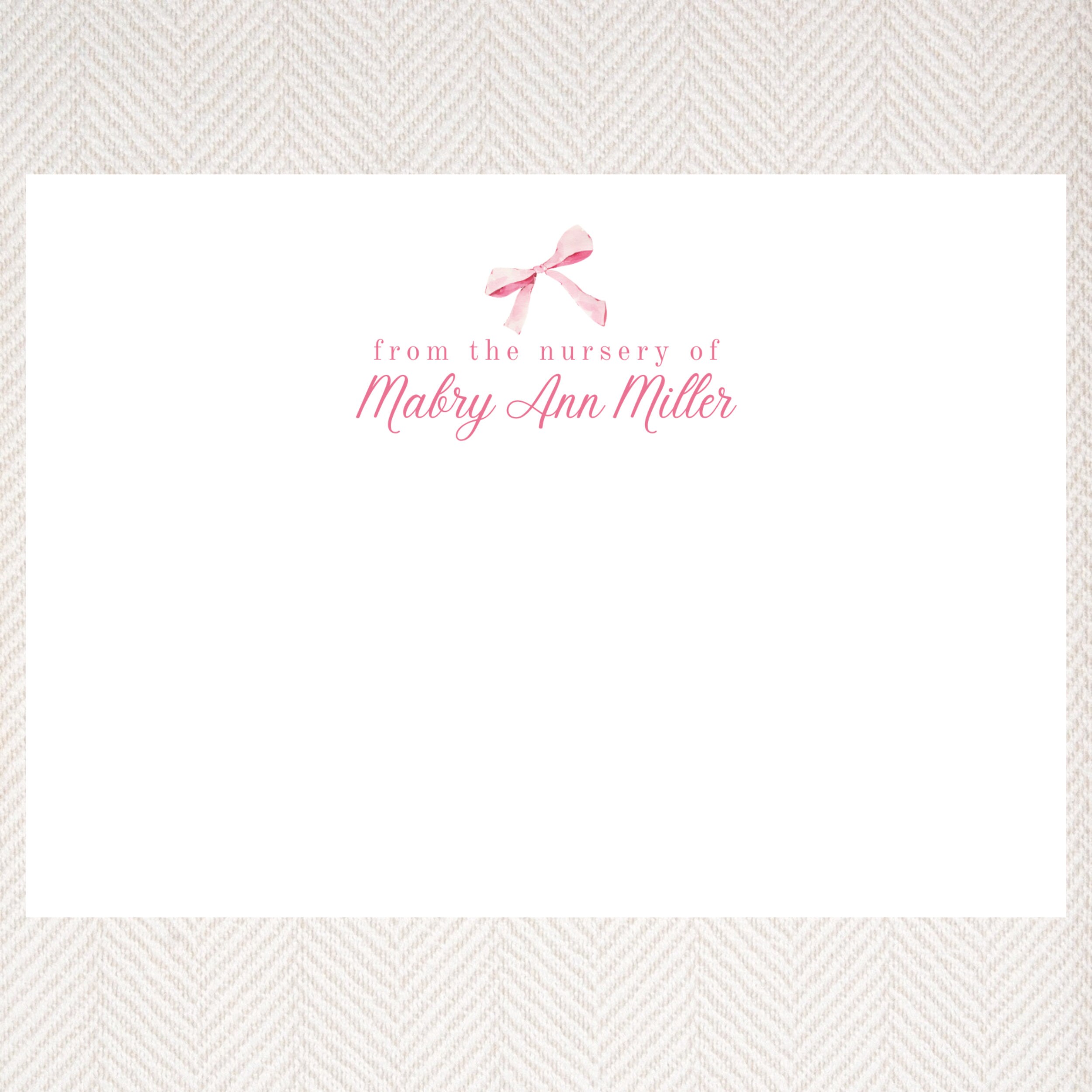 Digital Download Editable From the Nursery of Note, Welcome Baby Notes ...