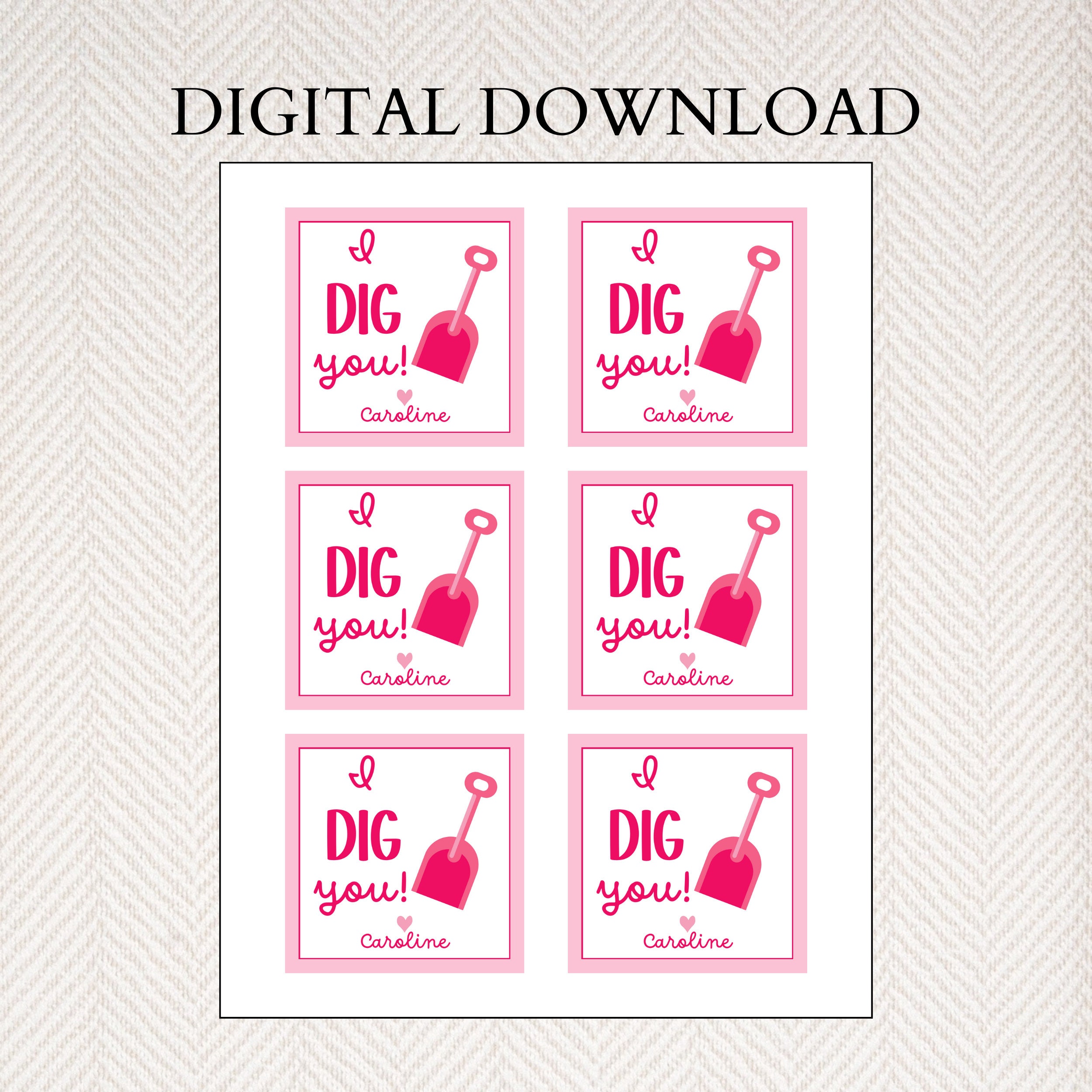 Valentine's Day Gift Tags, Printable Valentine, Valentine's Day Cards ...