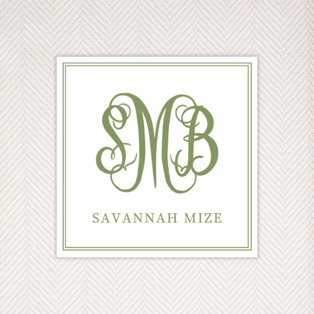 Digital Download Gift Tags, Everyday Gift Tags, Classic Monogram ...