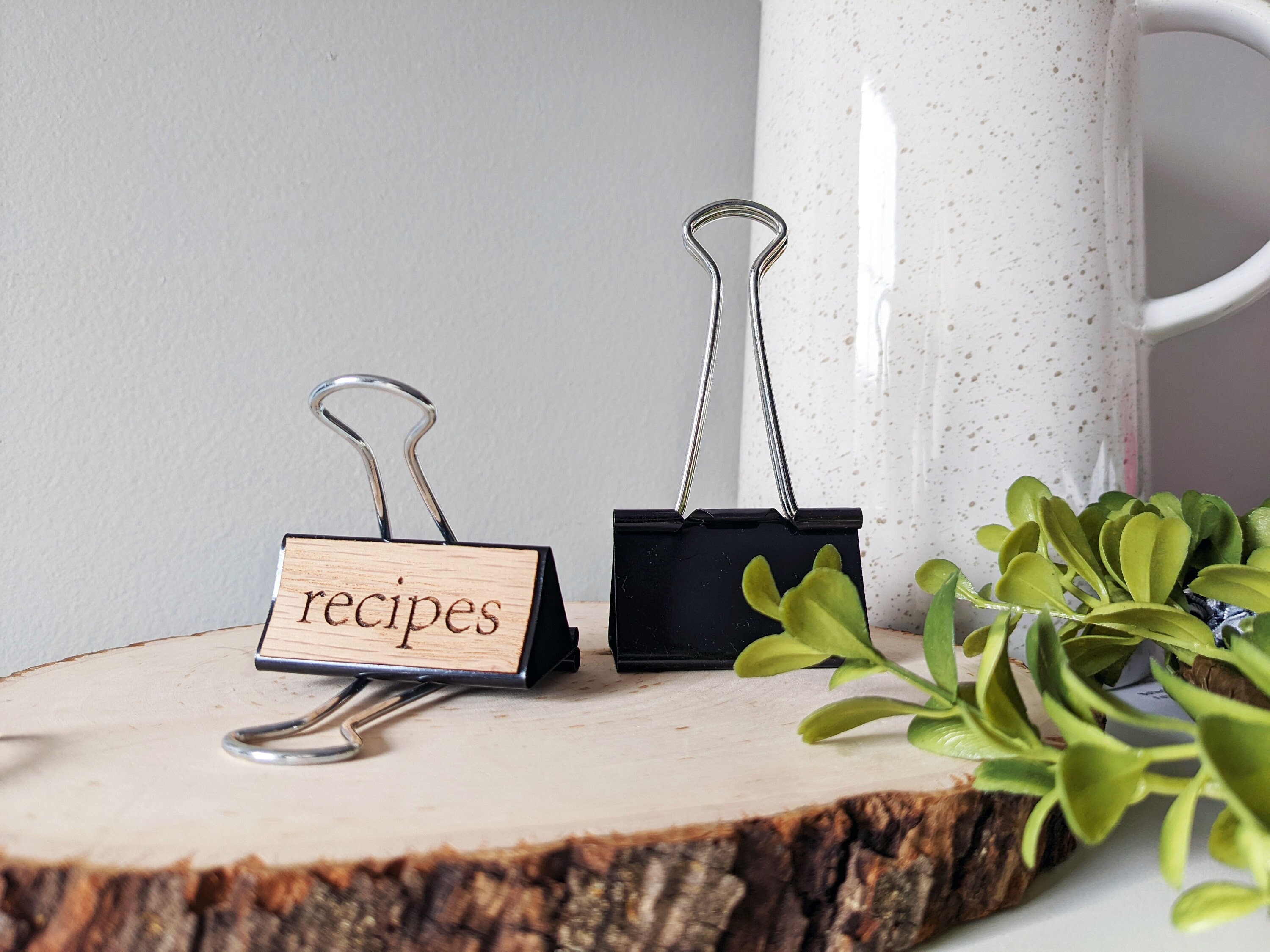 Black Wood Covered XL Binder Clip by Ariell Forrest - Etsy