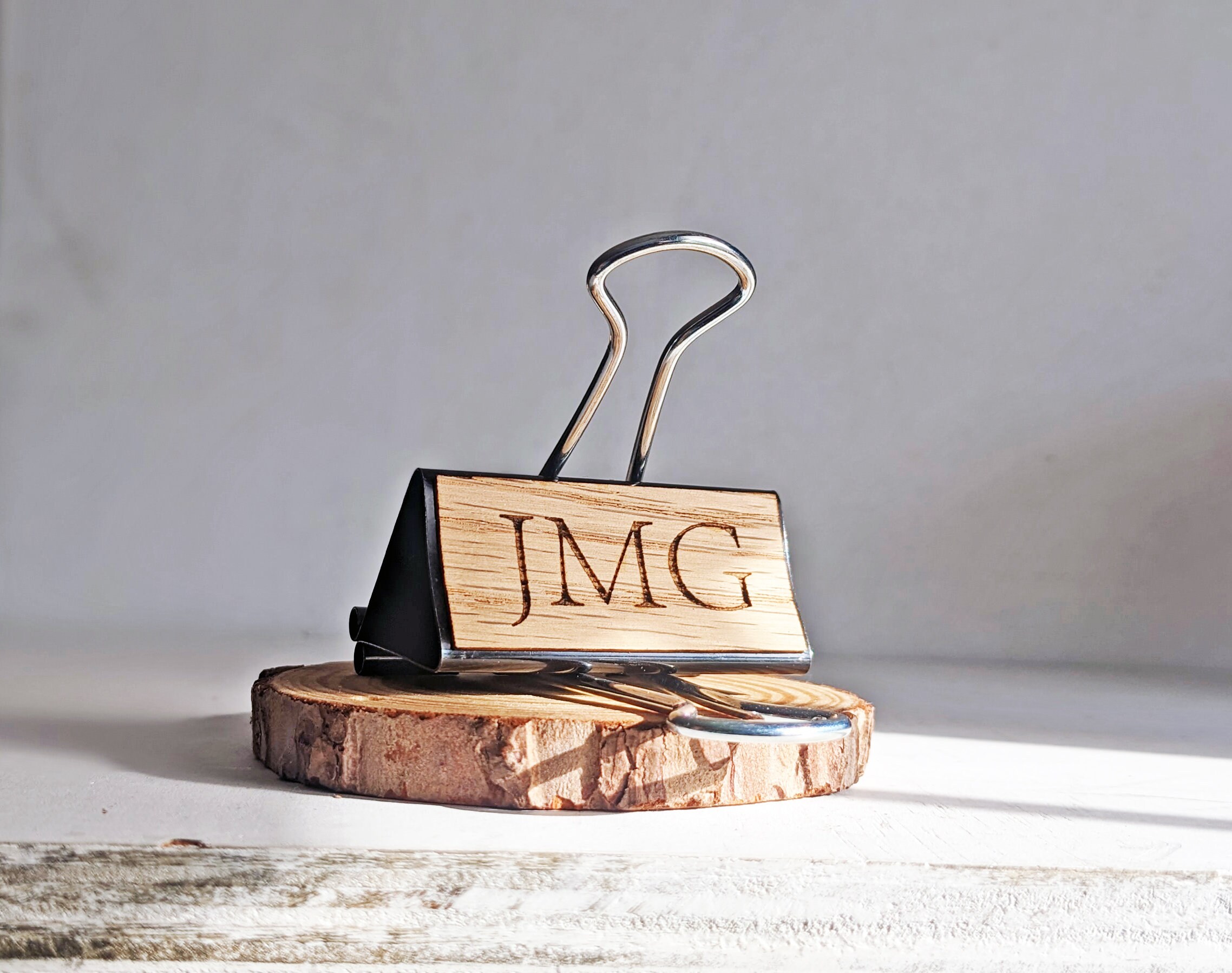 Black Wood Covered XL Binder Clip by Ariell Forrest - Etsy