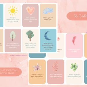 Daily Gratitude and Affirmation Cards - Printable Uplifting Cards for ...