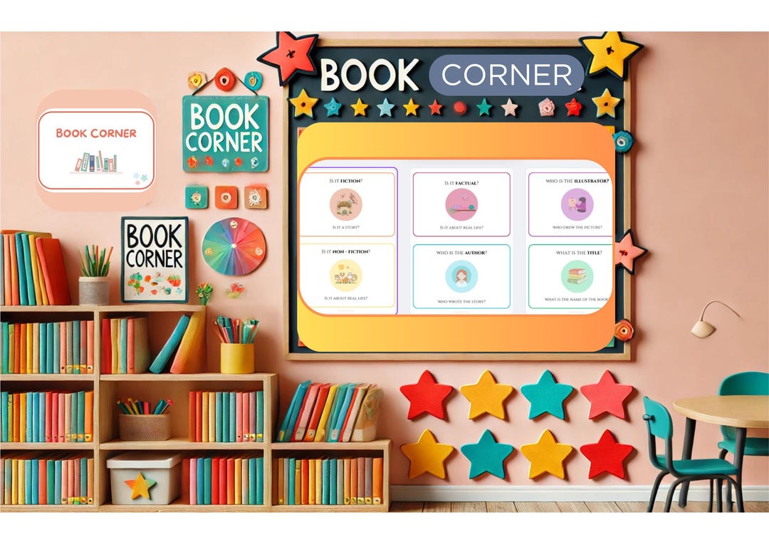 Book Corner Display Posters | Printable Classroom Décor | 10-page PDF ...