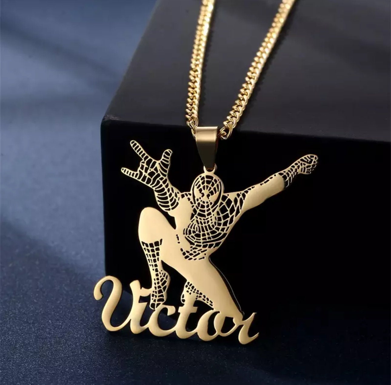 Personalized Cartoon Character Custom Name Chain • Perfect Gift ...