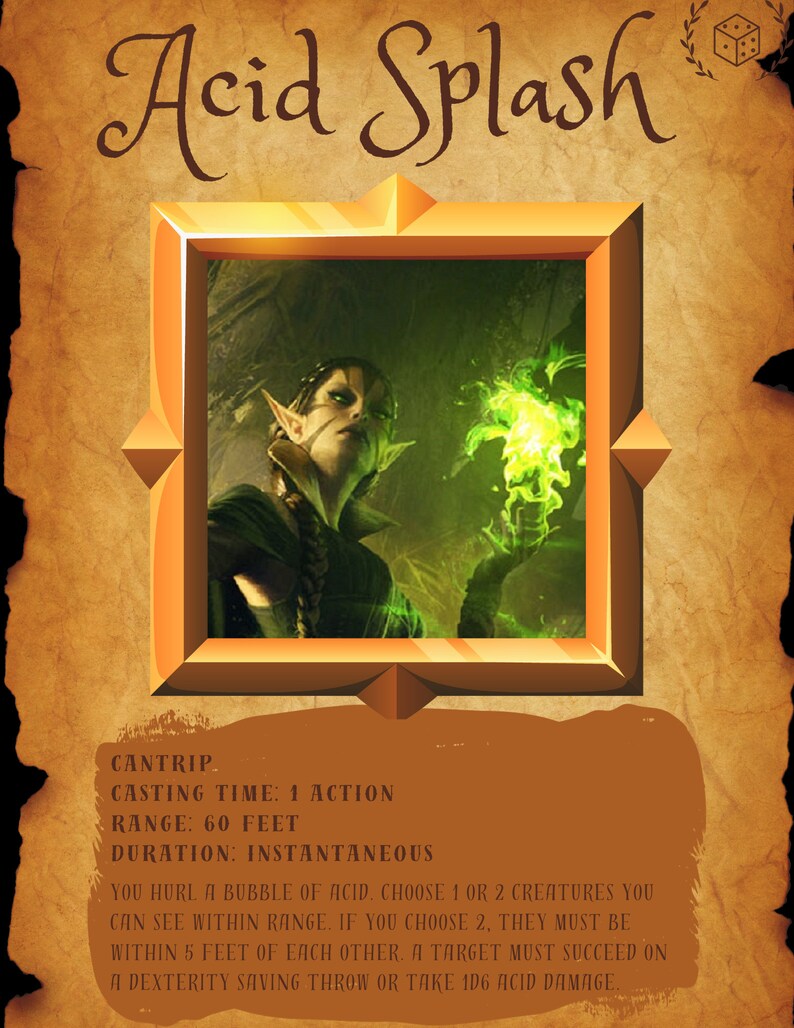 Dnd Spell Cards - Etsy