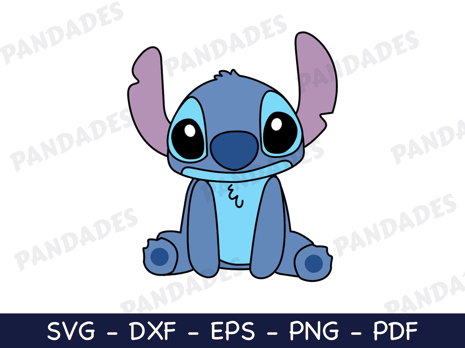 Cute Sitting Stitch Svg - Digital Download - All Cutting Machines - Svg ...