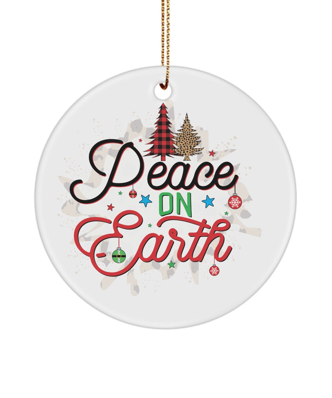 Christmas Ornament, Peace on Earth, Tree Ornament, Christmas Décor ...