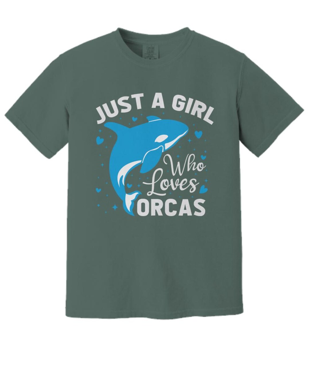 Orcas T Shirt , Comfort Colours T Shirt, Just a Girl Who Loves Orcas - Etsy