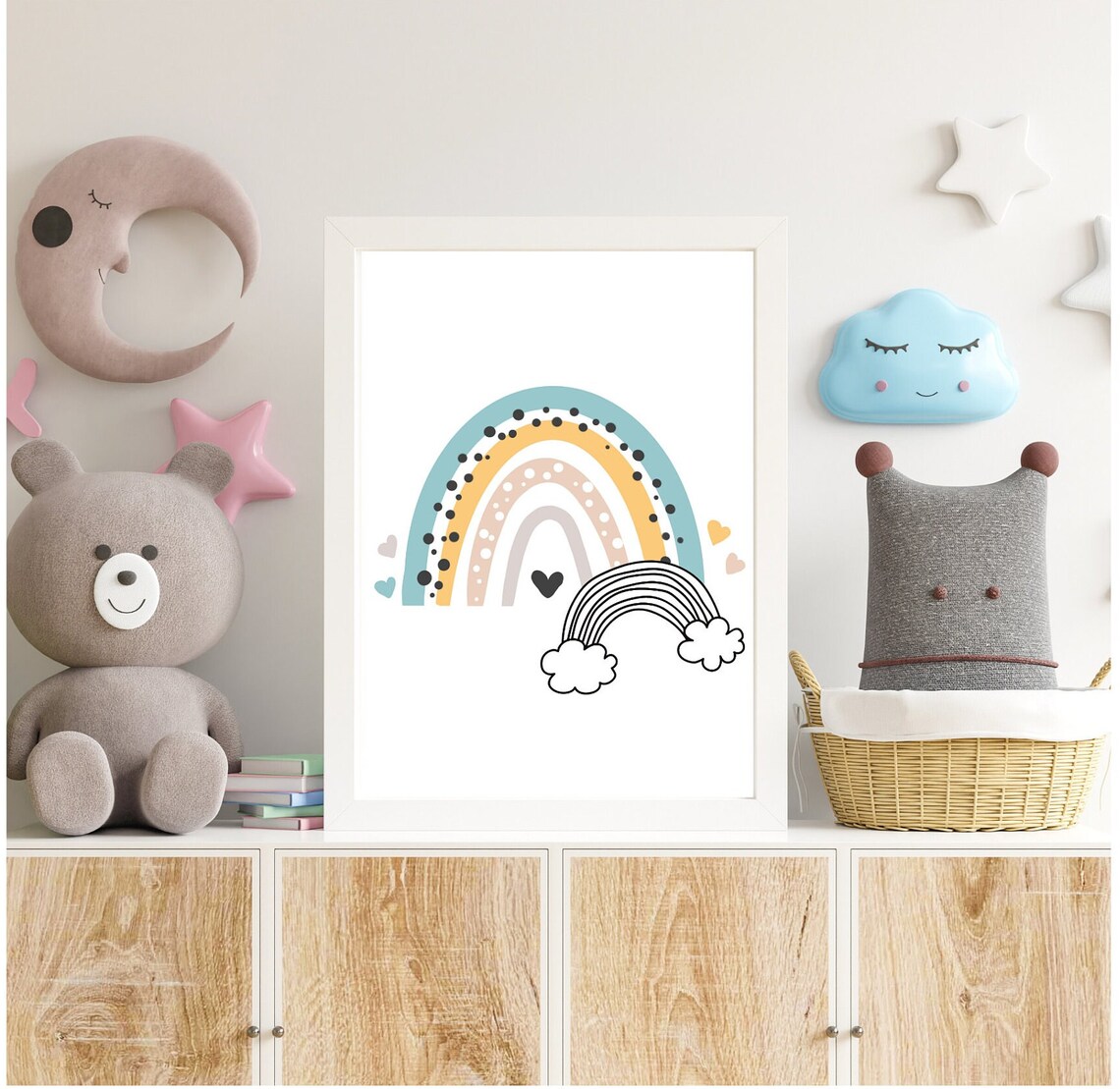 Rainbow Nursery Art, Digital Download ,rainbow Wall Art,nursery Prints ...