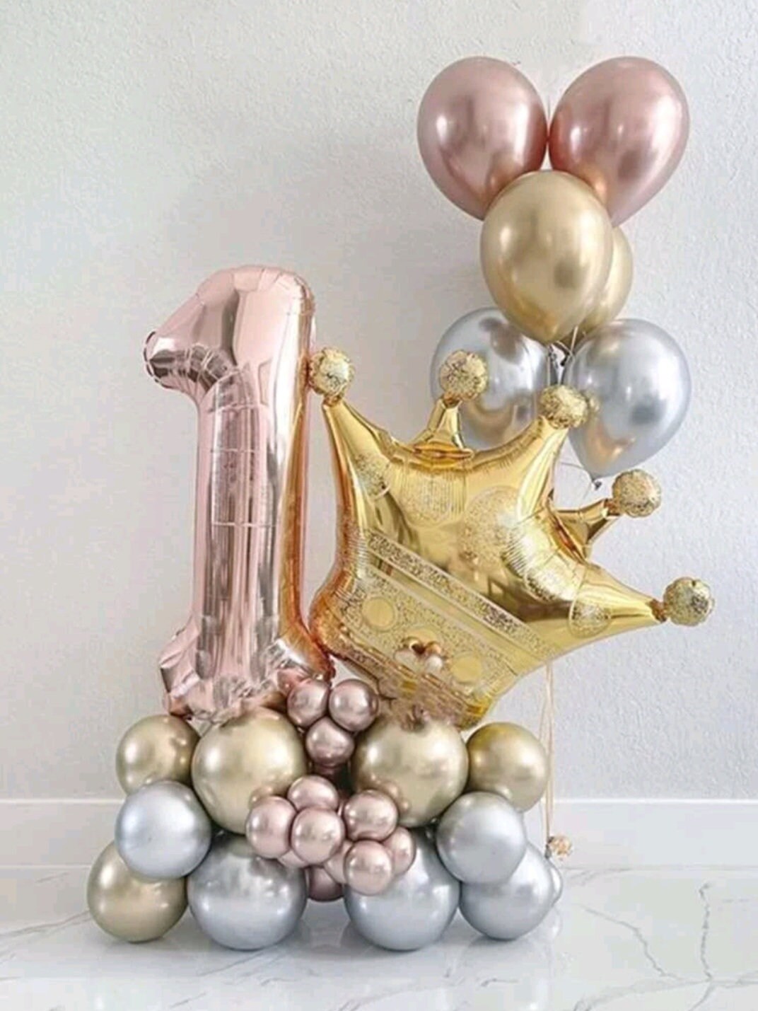 34-pieces 1st Birthday Number Balloon Set - Perfect for First Birthday ...
