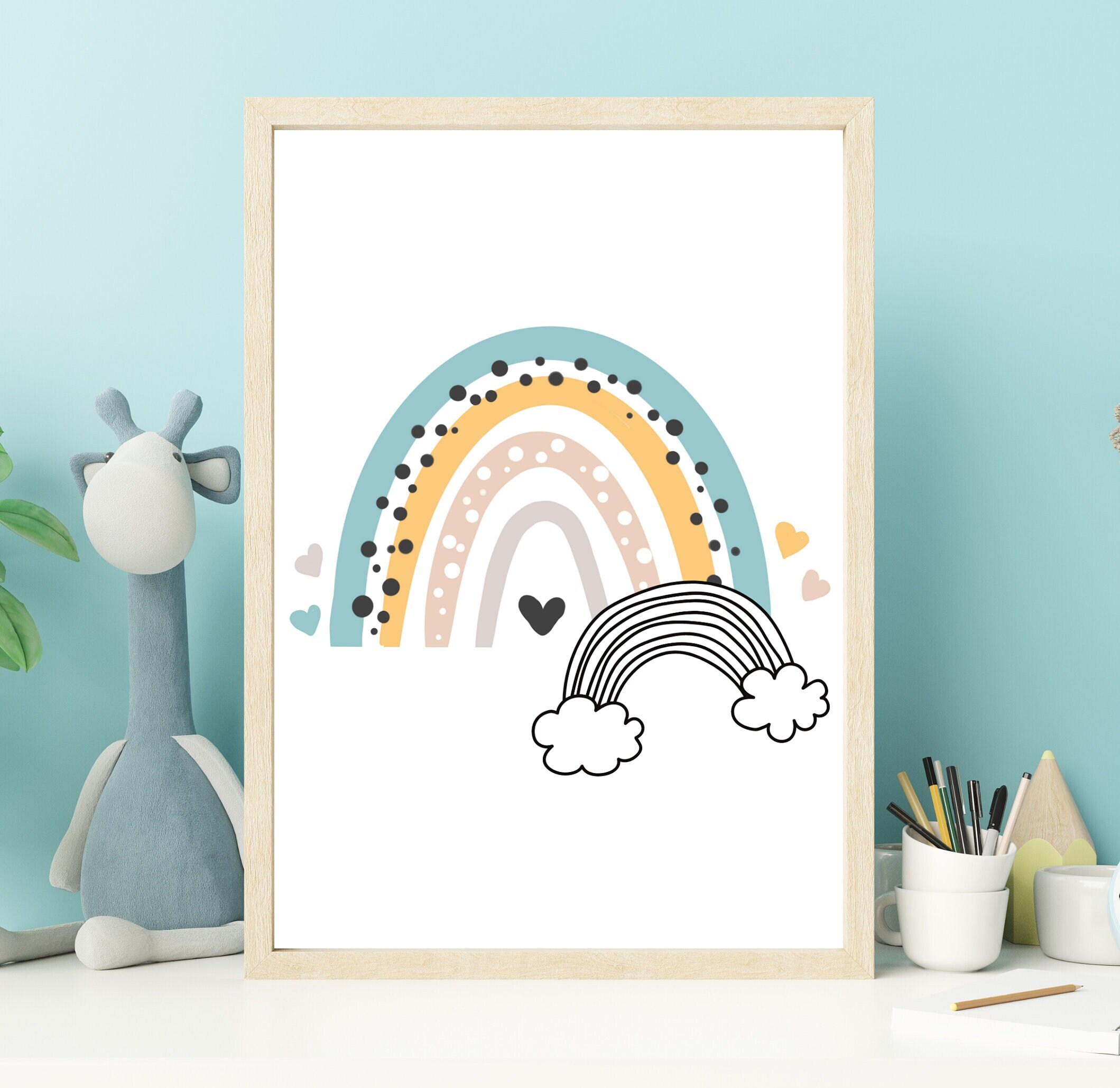 Rainbow Nursery Art, Digital Download ,rainbow Wall Art,nursery Prints ...